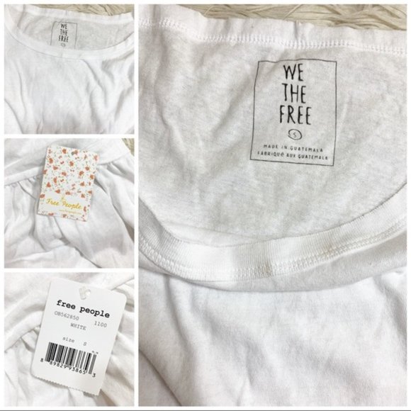 Free People | Tops | Nwt We The Free Free People White Tunic Tshirt ...